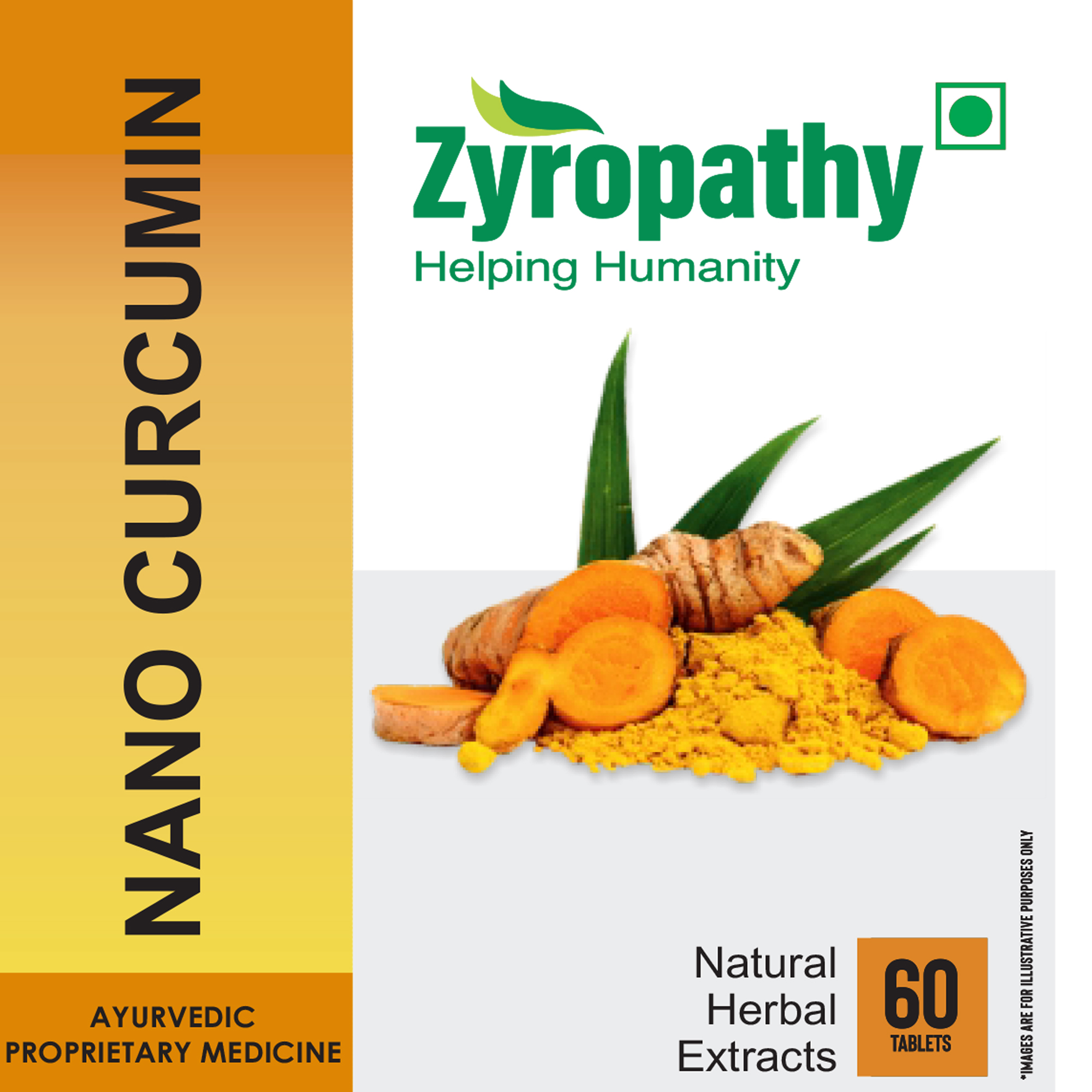 NANO CURCUMIN(PACK OF 60 Tablets) - Zyropathy